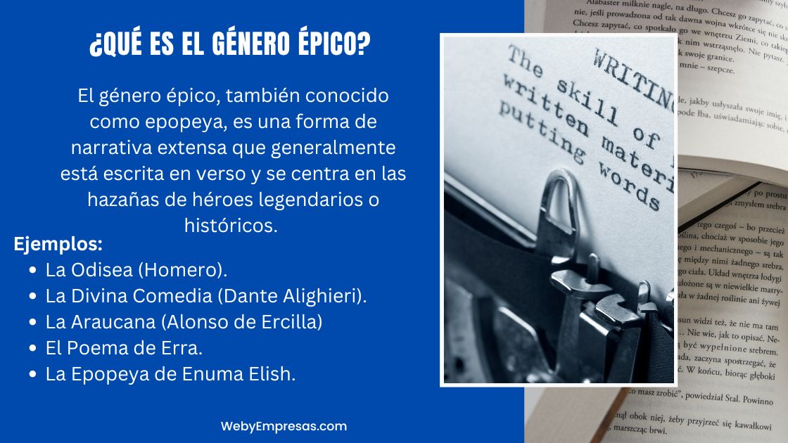50 Ejemplos de Género Épico - ¿Cómo se clasifican?