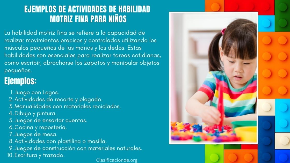 10 Ejemplos de Actividades de Habilidad Motriz Fina para Niños - ¿Cómo ...