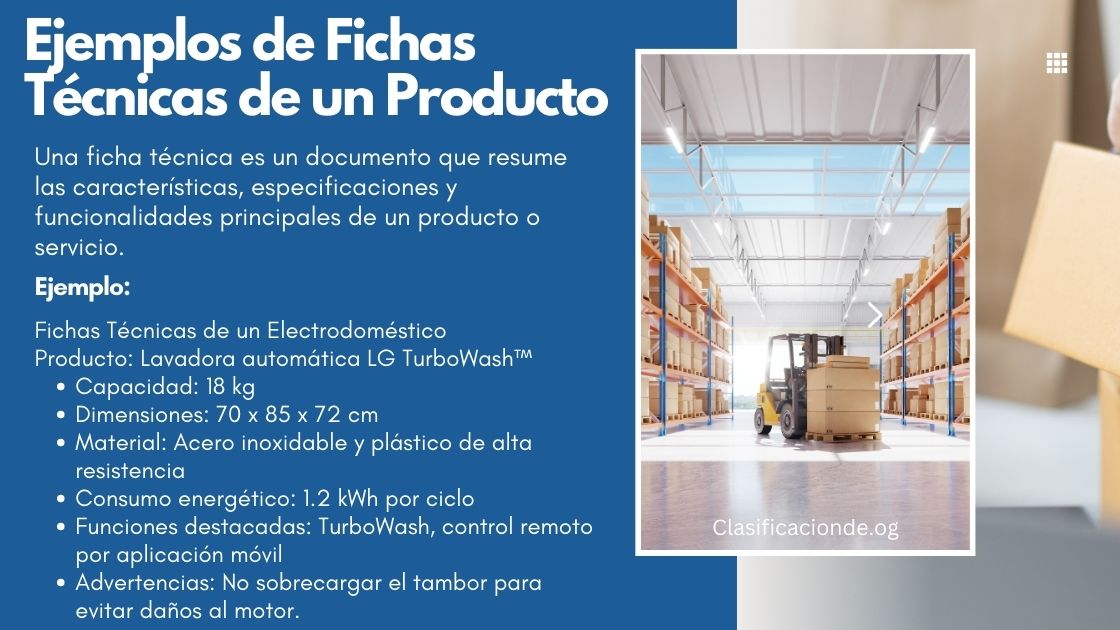 20 Ejemplos de Fichas Técnicas de un Producto - ¿Cómo se clasifican?