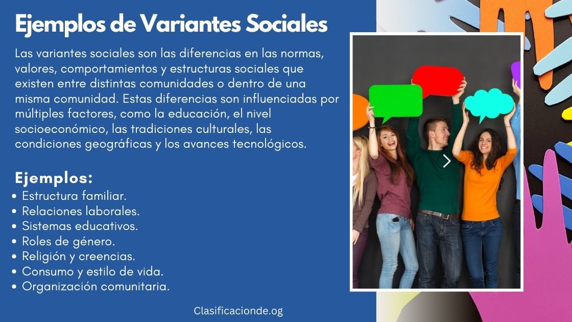 Ejemplos de Variantes Sociales - ¿Cómo se clasifican?