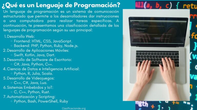 Clasificación de Lenguajes de Programación por Uso - ¿Cómo se clasifican?