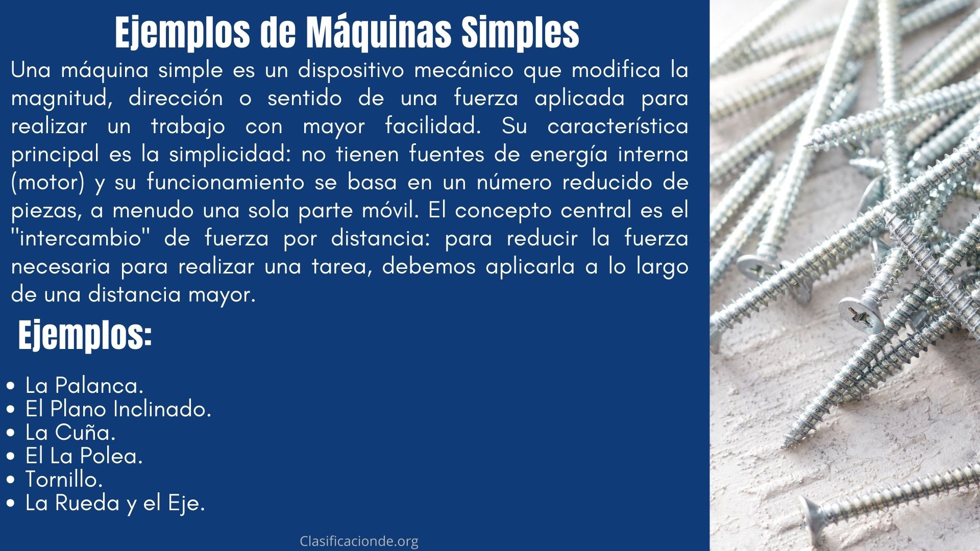 Ejemplos de Máquinas Simples - ¿Cómo se clasifican?