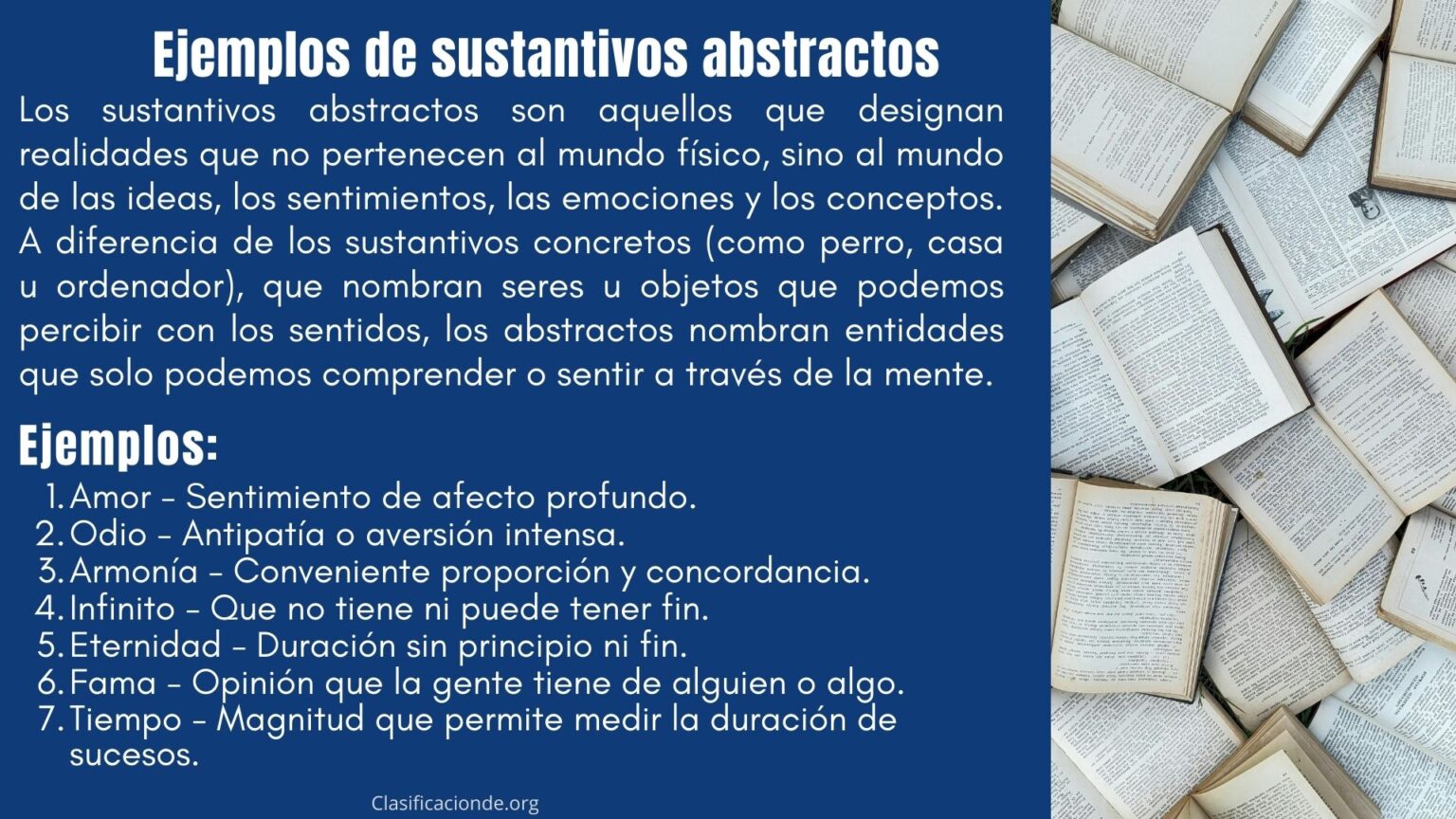 50 Ejemplos de sustantivos abstractos - ¿Cómo se clasifican?